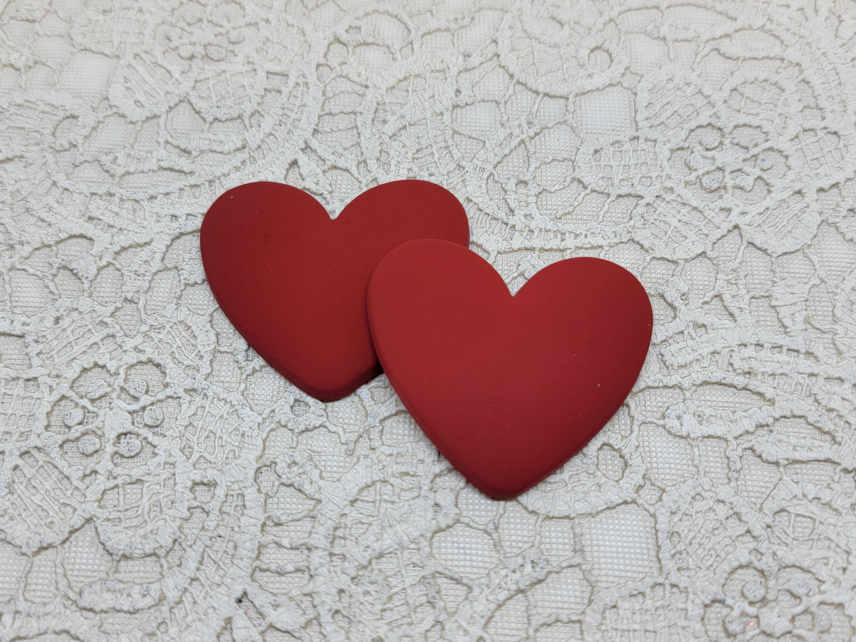37mm Matte Heart Resin Cabs - Deep Red – The Busy Beaver