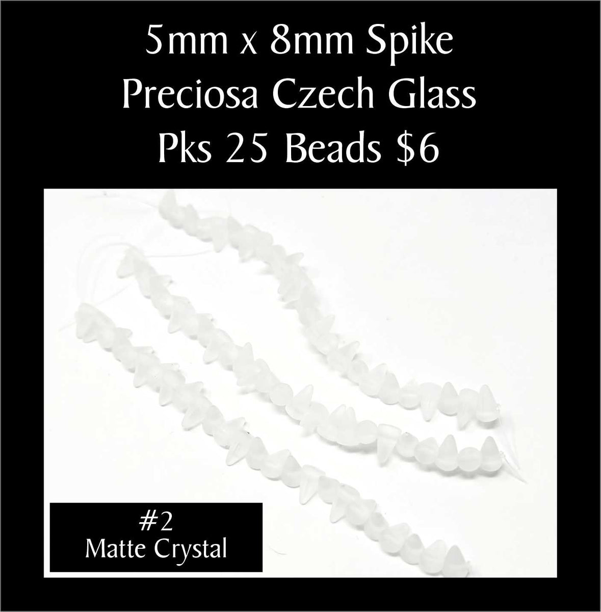Preciosa Czech Glass Spikes 5x8mm – The Busy Beaver